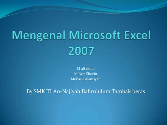 Rangkuman Microsoft Word dan Excel 2007 | PPT