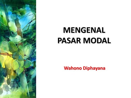 konsep pasar modal | PPT