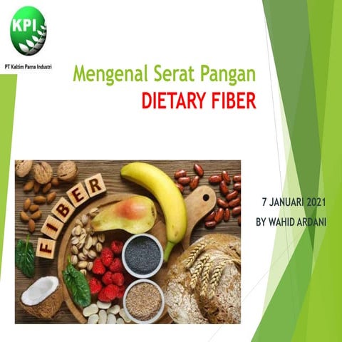 Mengenal serat pangan, apa bedanya dengan serat | PPTX