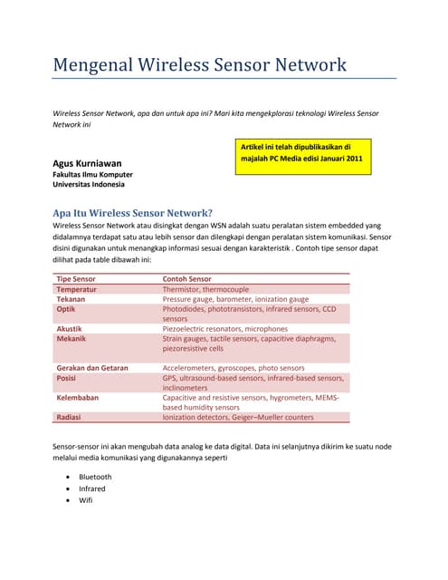 Wireless sensor network | PPT