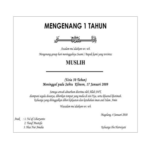 Mengenang 1 tahun | DOC