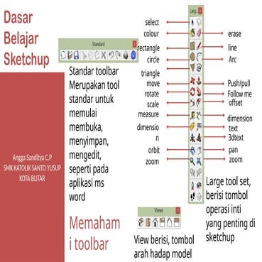 Tutor sketchup penjelasan tools yang ada | PDF