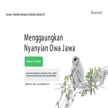 Menggaungkan Nyanyian Owa Jawa - Rahayu Oktaviani | PDF