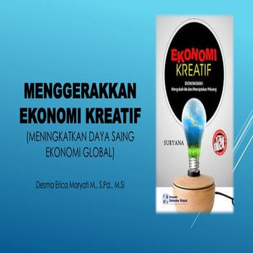 materi kuliah mengenai Menggerakkan Ekonomi Kratif | PDF