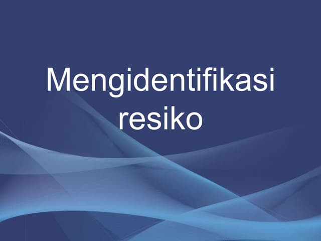 Identifikasi dan Pengukuran Resiko - manajemen risiko | PDF