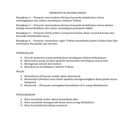 Mengintai ruang insaf | DOCX