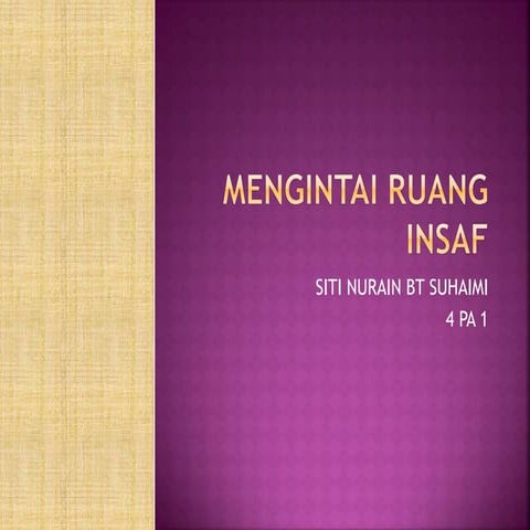 Mengintai ruang insaf | PPTX