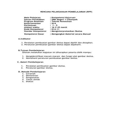 Menginterpretasikan sketsa | DOC