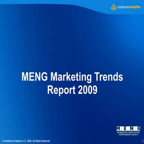 Meng marketing trends report 2009 | PPT