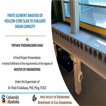 Finite Element Analysis of Precast, Prestressed Hollow core slab to ...