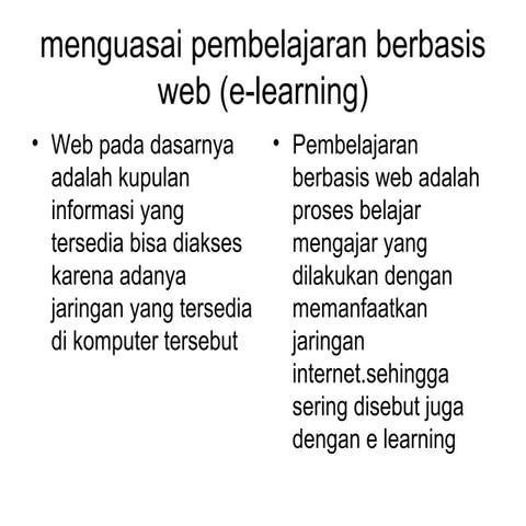 Menguasai pembelajaran berbasis web | PPT