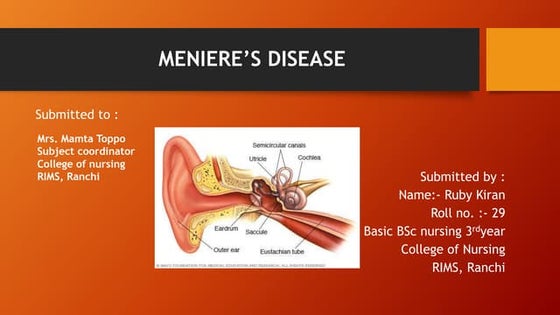Meniere's disease | PPTX