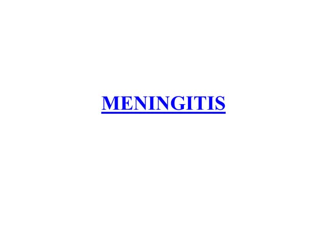 Meningitis | PPTX