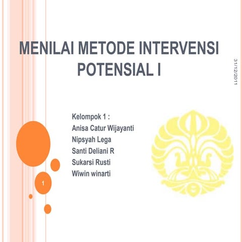 Menilai metode intervensi potensial | PPTX