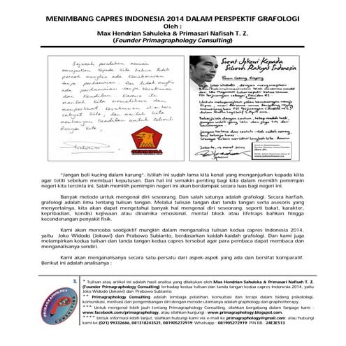 PROGRAM GRAFOLOGI UNTUK MENINGKATKAN PRESTASI SISWA | PPTX
