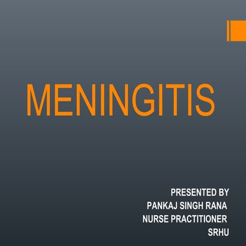 Meningitis | PPTX