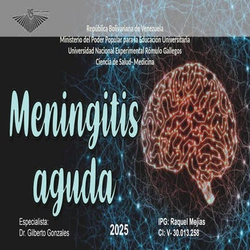 meningitis-aguda. infeccion del SNC pptx | PPTX