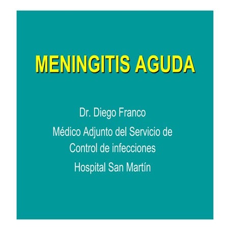 Meningitis aguda bacteriana | PDF