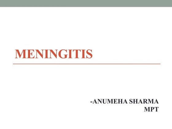 Meningitis.ppt | Infectious Diseases | Diseases and Conditions