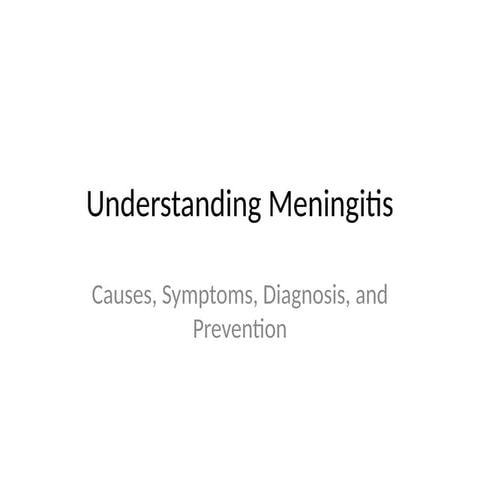 Overview of Meningitis_Presentation powerpoint | PPT