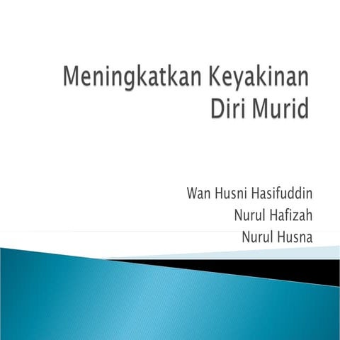 Meningkatkan keyakinan diri murid | PPT