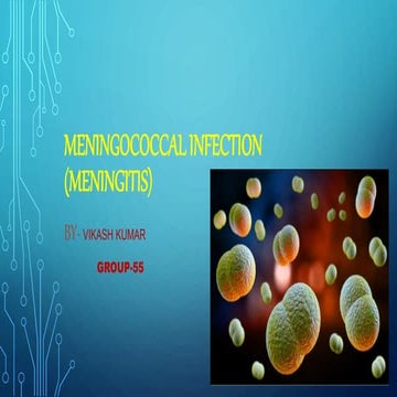 Meningococcal infection - VIKASH KUMAR | PPTX