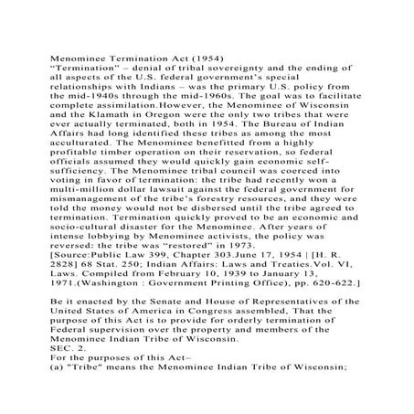 The Indian Reorganization Act Vine Deloria | PDF