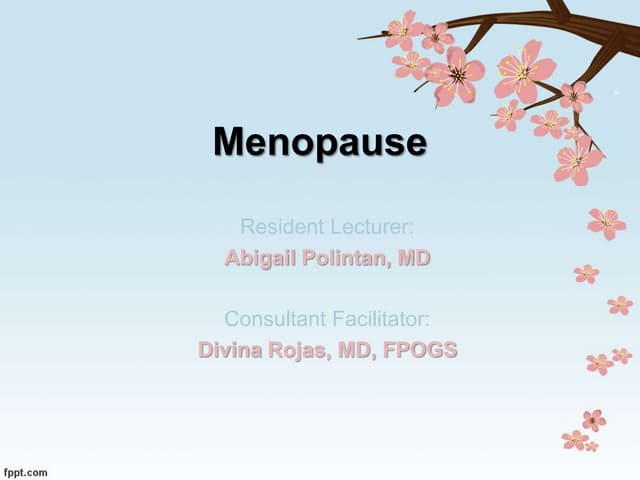 Menopause ppt | PPTX