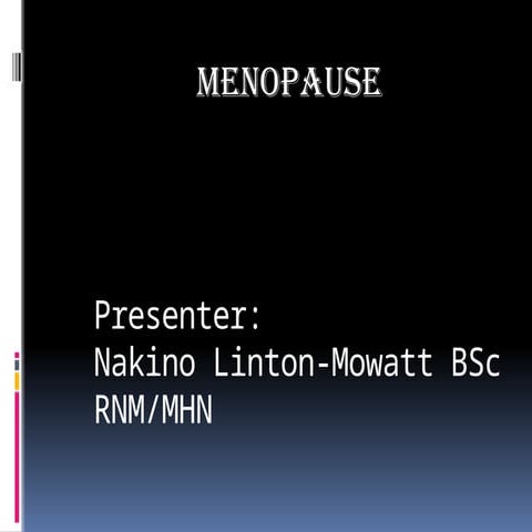 Menopause ppt | PPTX