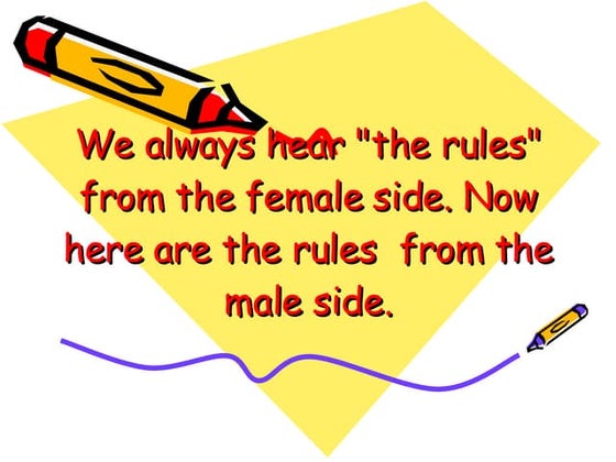 Rules from men | PPT