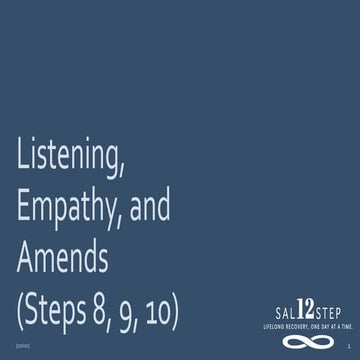 Men’s 201 Listening, empathy, amends Steps 8–10 -SAL Steps 8-9 ...