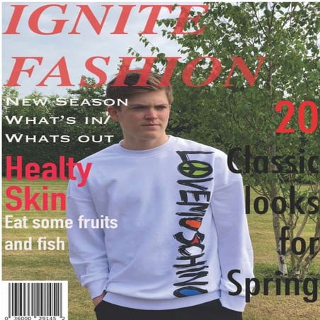 Mens fashion magazine & contents page | DOCX