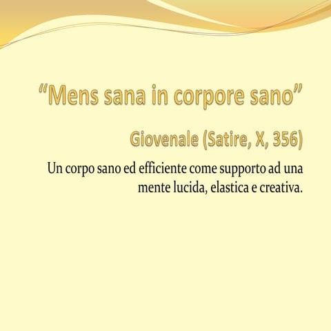 Mens sana in corpore sano | PPSX