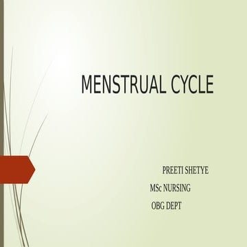 MENSTRUAL CYCLE AND HYPOTHALAMO PITUITARY OVARIAN AXIS | PPT