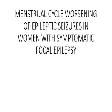 Women with Epilepsy: Role of newer anti-seizure drugs | PPTX