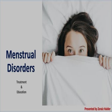 Types of Menstrual disorders and there causes and symptoms | PDF