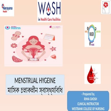menstrual hygeine new Rima Ghosh BSc Nursing | PPT