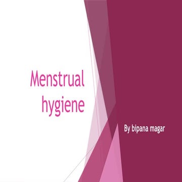 menstruation hygiene and management along with symptoms | PPTX