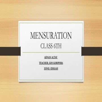 MENSURATION Class 6th presentation .pptx