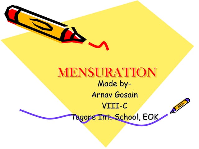 Solid mensuration lecture #1 | PPTX