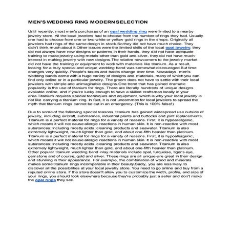 Men’s wedding ring modern selection | DOCX