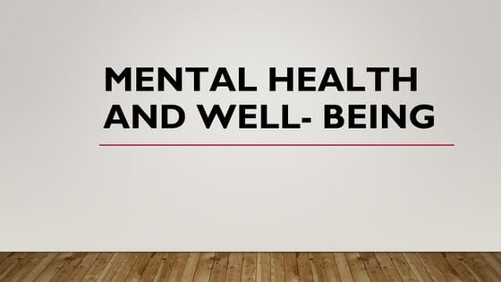 Mental Health Awareness.pptx | Mental Health | Diseases and Conditions