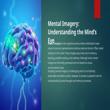 Mental imagery in cognitive psychology- maryam amir | PDF