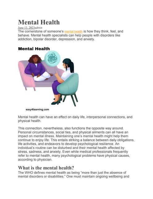 Substance Abuse and Mental Health Disorders | PDF