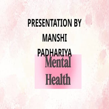Mental Health Awareness powerpoint presentation | PPTX