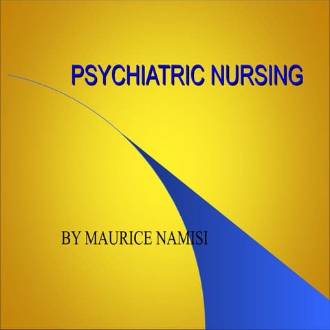 MENTAL HEALTH - NOTES.ppt for nursing students | PPT