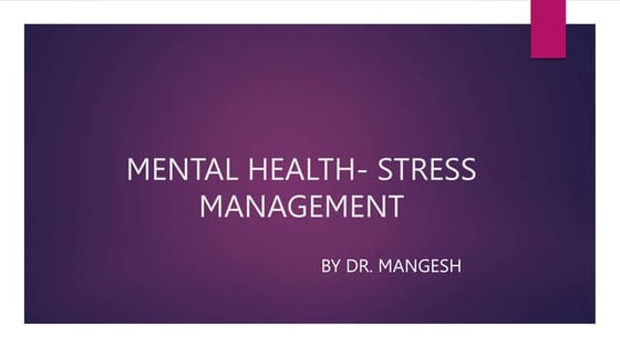 Stress management | PPT