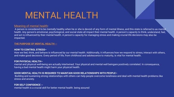 Mental Health Awareness.pptx | Mental Health | Diseases and Conditions