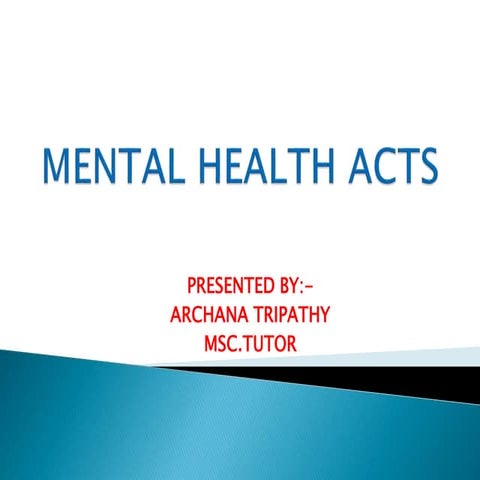 Mental health act | PPTX