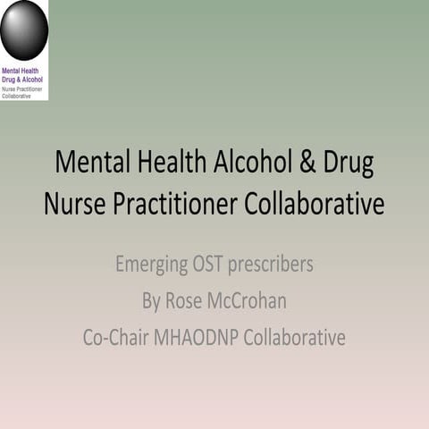 Mental health alcohol & drug nurse practitioner collaborative | PPT